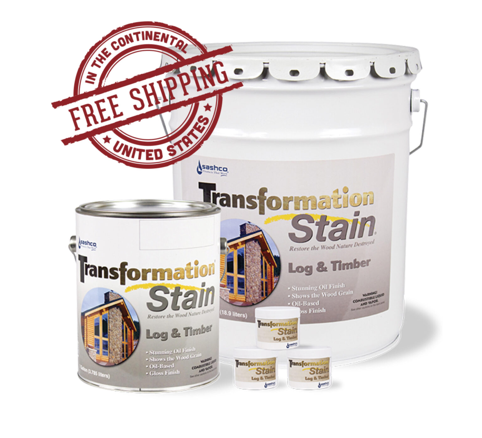 Sashco Transformation Log & Timber Stain - Log Home Outlet
